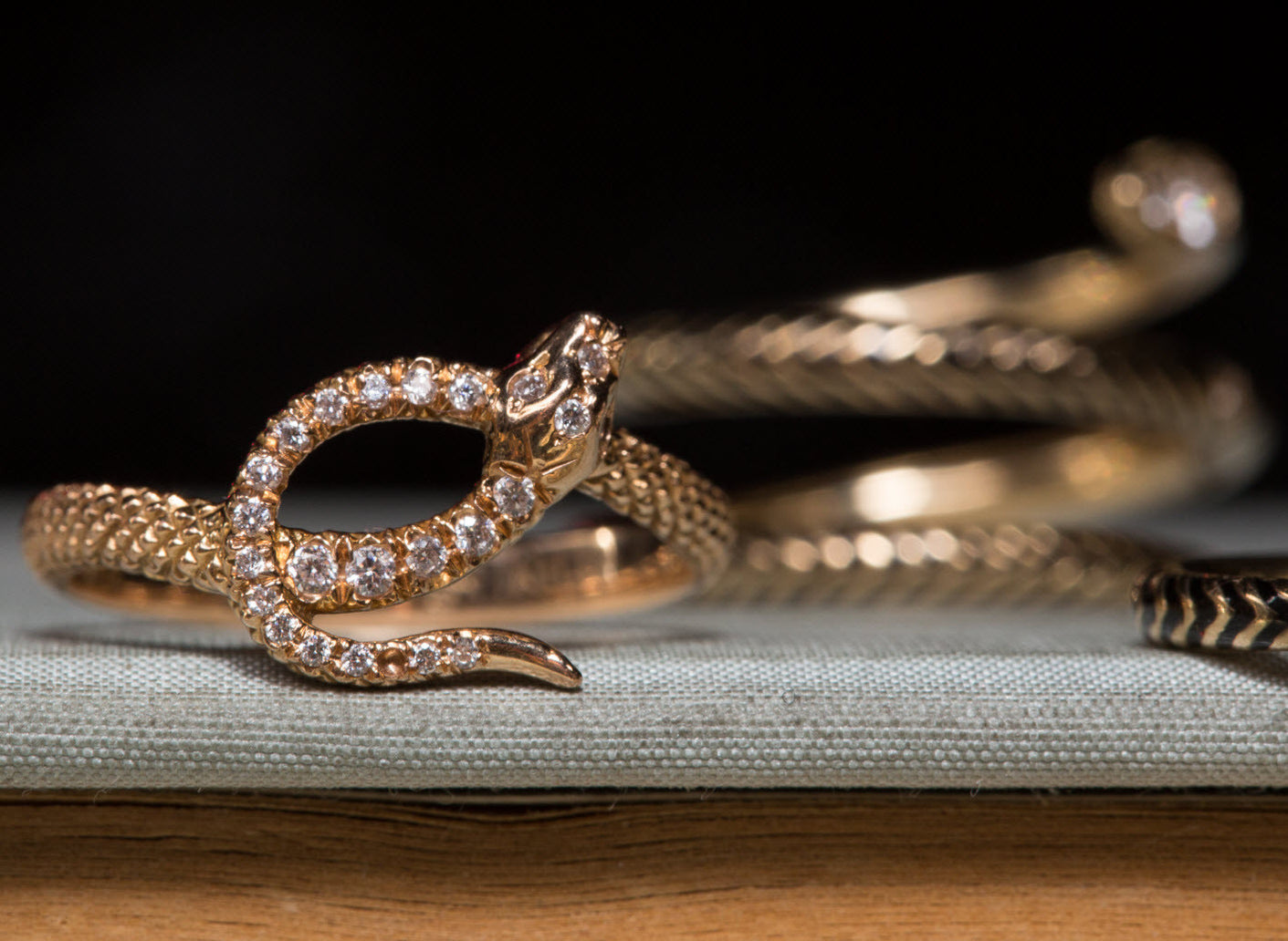 Pavé Serpent Ring - Nora Kogan